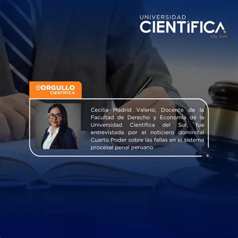 Cecilia Madrid Valerio Docente De La Facultad De Derecho Y Economía De