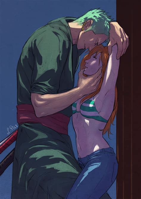 Nami And Roronoa Zoro One Piece Drawn By Lpilz Danbooru