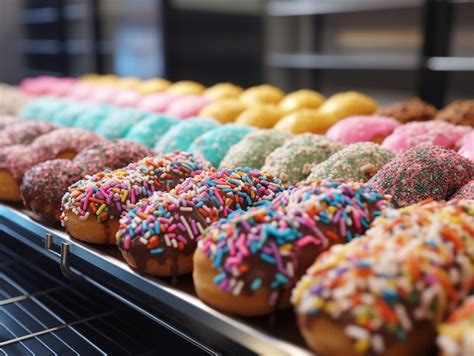 Premium Ai Image The Magic Moments Of A Donut Display