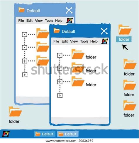 Windows Classic Interface Stock Vector Royalty Free 20636959