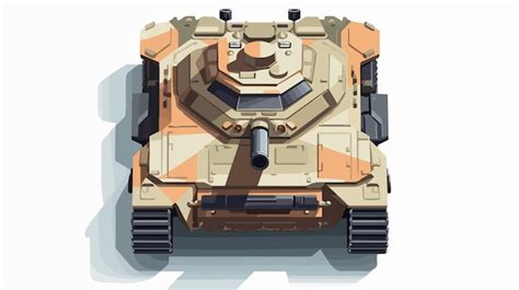 Top View Vector Illustration Of Combat Vehicle Premium Ai Generated Vector