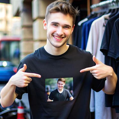 A Man Wearing A Shirt That Says Quot Hes A Picture Of A Man Quot