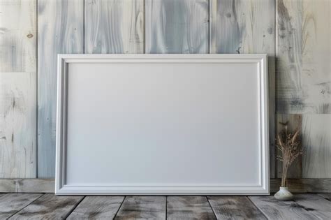 Apresentação de um modelo de estrutura de prancha branca imagem Premium gerada IA