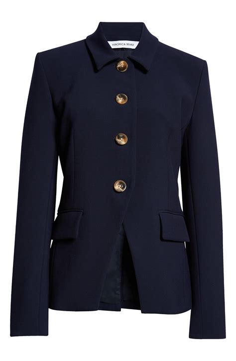 Buy Veronica Beard Aire Dickey Jacket Navy At 50 Off Editorialist