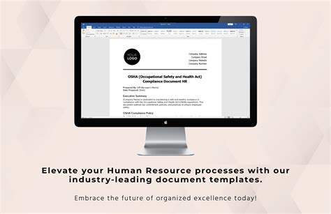 Osha Occupational Safety And Health Act Compliance Document Hr