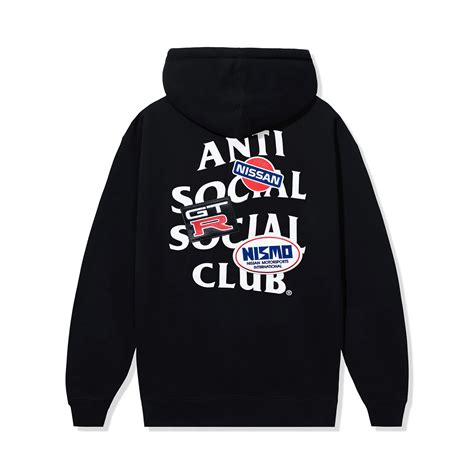Assc X Nissan Embroidered Nis Games Hoodie Black Anti Social Social