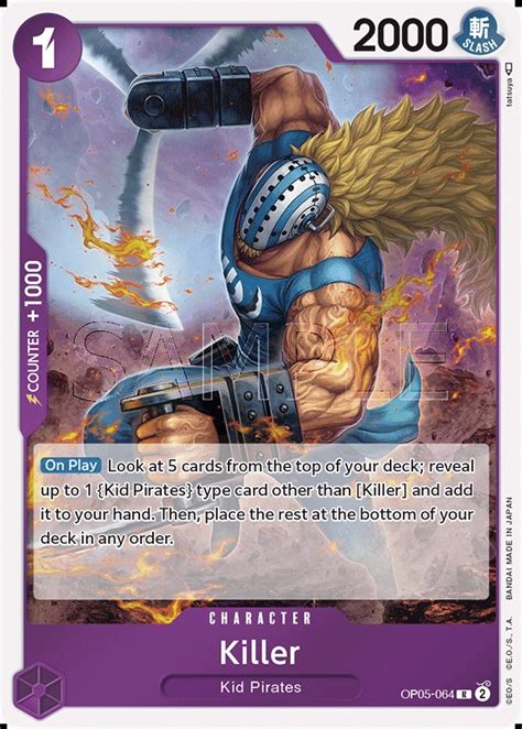 Op05 064 Killer One Piece Card Game Card One Piece Card Game