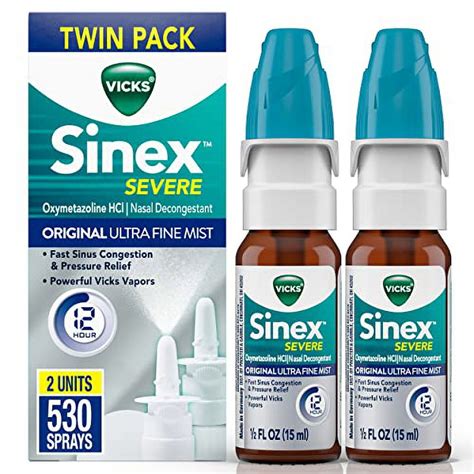 Vicks Sinex Severe Nasal Spray Original Ultra Fine Mist Decongestant