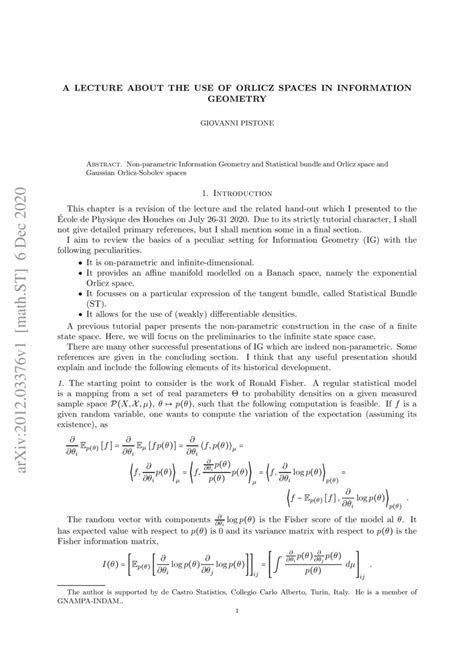 A Lecture About The Use Of Orlicz Spaces In Information Geometry Deepai