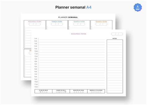 Planners Semanais Para Imprimir Planners Personalizados Para Imprimir