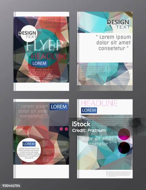 Templat Brosur Laporan Tahunan Desain Flyer Sampul Presentasi Latar