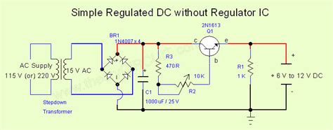 Simple Regulated Dc Without Regulator Ic