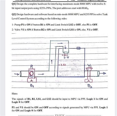 Solved Q1 Design The Complete Hardware For Interfacing