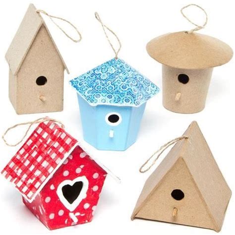 Mini Maisons Doiseaux En Papier Mâché Que Les Enfants Et Les Adultes