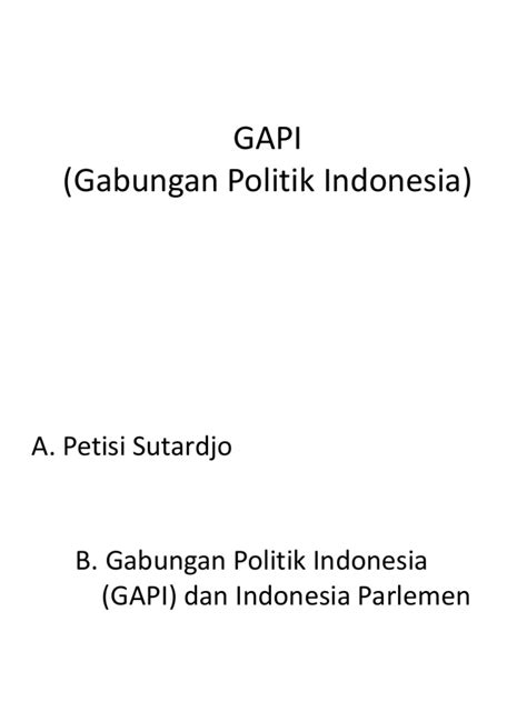 Gabungan Politik Indonesia Gapi Pdf