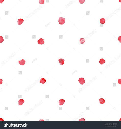 Watercolor Red Polka Dot Seamless Pattern Stock Vector Royalty Free 450489451 Shutterstock