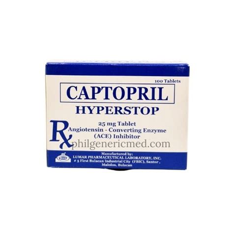Captopril 25mg Tablet 100s Philippine Generic Medicine