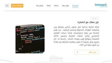 تصميم وبرمجة مواقع انترنت Frontend ، Backend مستقل