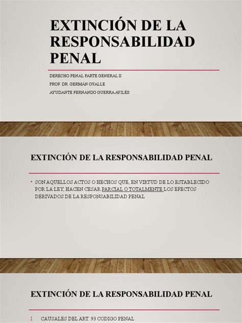 Extinción De La Responsabilidad Penal Pdf Estatuto De Limitaciones