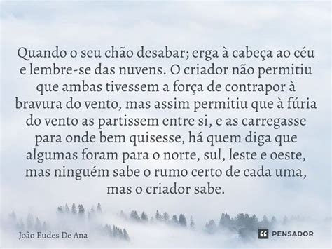 ⁠quando O Seu Chão Desabar Erga à João Eudes De Ana Pensador