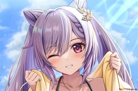 Hot Keqing Enjoying Beach Fun Genshin Impact K Wallpaper Download