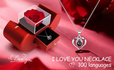 Riokko Preserved Real Rose With I Love You In 100 Languages