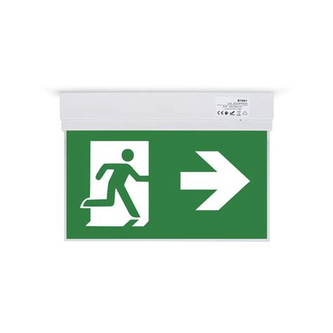Permanent Emergency Light With Side Exit Pictogram