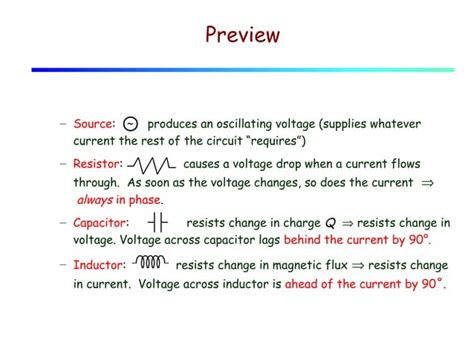 Lecture 29 Ac Circuits Phasors Ppt Physics Science