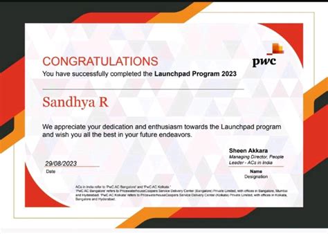 Sandhya R On Linkedin Happy To Announce That I Have Successfully Completed The Launchpad Program