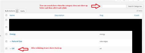 Php Wordpress Categories Missing Stack Overflow