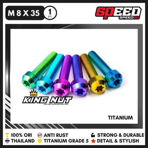 Baut M 8 X 35 Drat 12 X 35 Pill Baut Titanium Probolt Grade 5 Thailand King Nut Lazada Indonesia