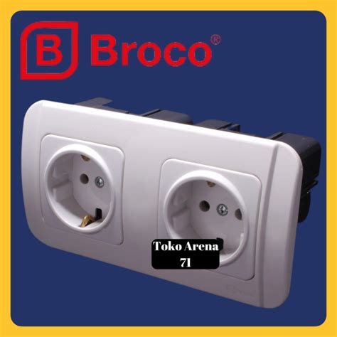 BROCO GALLEO STOP KONTAK DOUBLE GANG INBOW IB BROCO GALLEO PUTIH G WID Lazada Indonesia