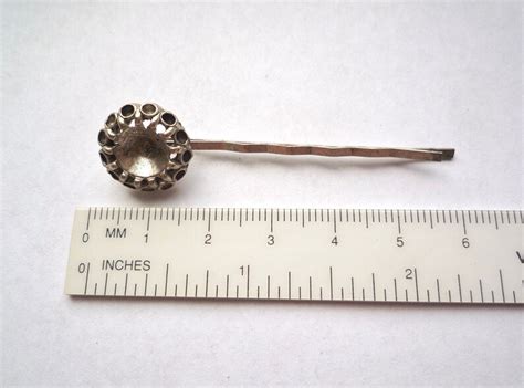 Vintage Rhinestone Bobby Pin Blanks 6 Pieces Etsy