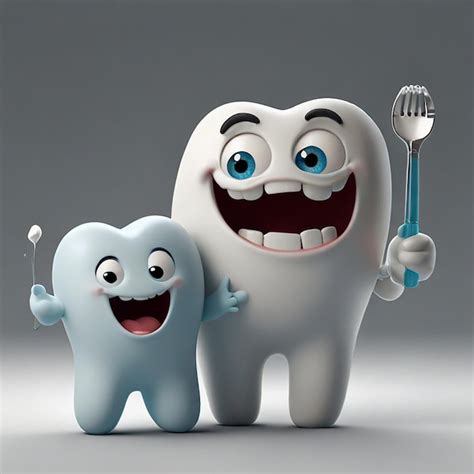 Tooth Caracter Premium Ai Generated Image