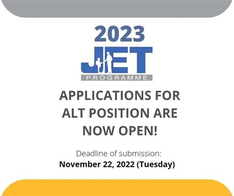 Jet Programme 2023 Assistant Language Teacher Alt