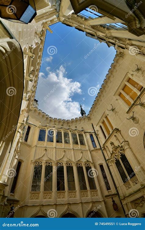 Inner Court Hlubok Castle Hlubok Nad Vltavou Czech Republic Stock Image Image Of Europe