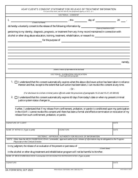 DA Form 5018 Fill Out Sign Online And Download Fillable PDF Templateroller