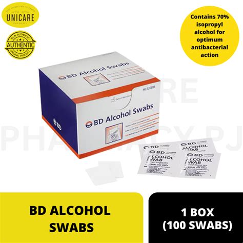 Bd Alcohol Swabs 1 Box 100 Swabs Shopee Malaysia