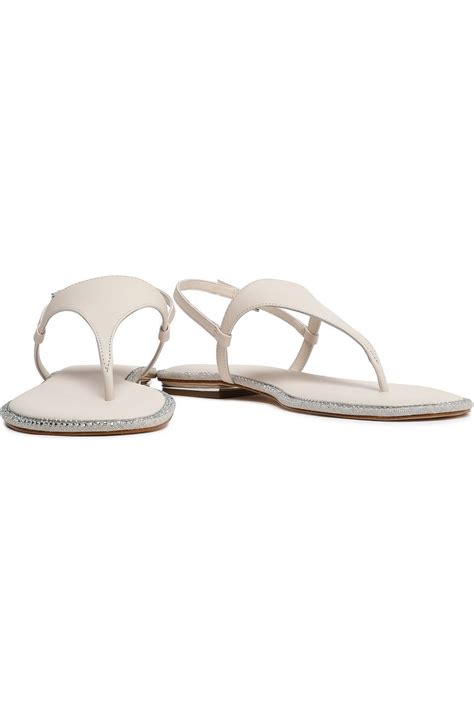 Michael Michael Kors Crystal Embellished Leather Sandals The Outnet