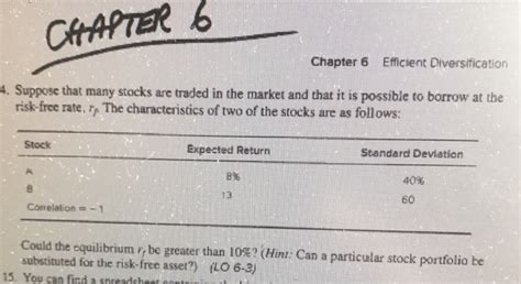 Solved Suppose That Many Stocks Are Traded In The Market And