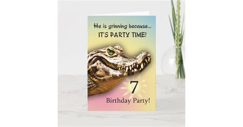 Smiling Gator Party Invitation Zazzle