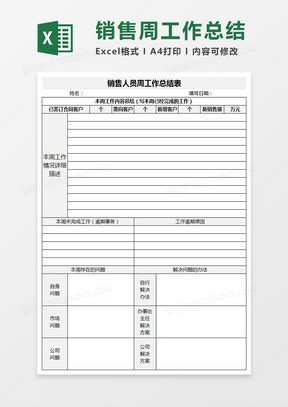 工作总结Excel表格模板下载 熊猫办公