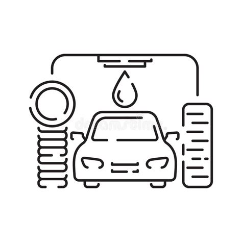 car wash line icon car service element stock vector illustration of