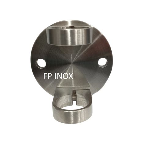 Platine inox satiné Pour Poteau fixation à l anglaise Tube de 42 4mm