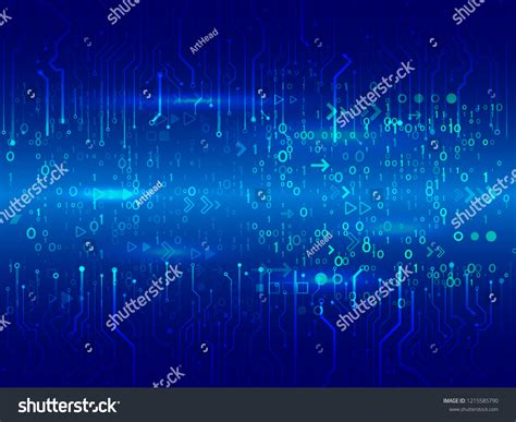 Abstract Technology Background Big Data Flow Stock Vector Royalty Free