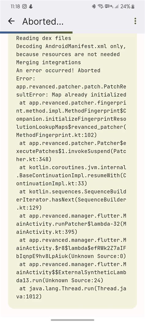 Having An Error While Trying To Patch Rrevancedapp