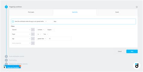 devtodev how to create and set up a mobile app push notification campaign