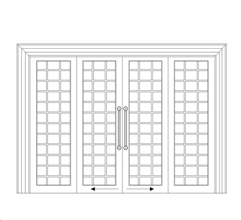 Pintu Teras Dengan Pegangan Ganda Dwg Blok Cad Unduh Gratis