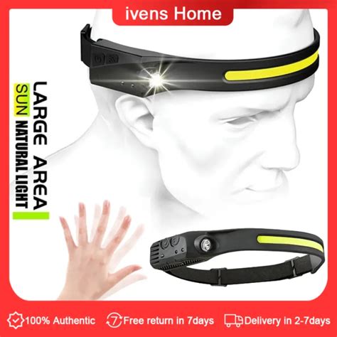 Induction Headlamp Cob Led Head Lamp With Built In Battery Headlight