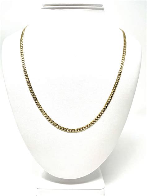 10k 2mm Semi Solid Curb Chain